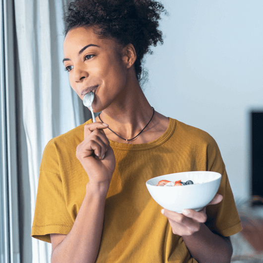 Stamp of Alprolicious breakfast | Alpro | About Alpro